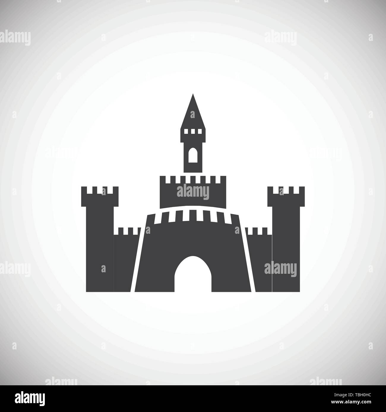 Castle icon on background for graphic and web design. Simple ...