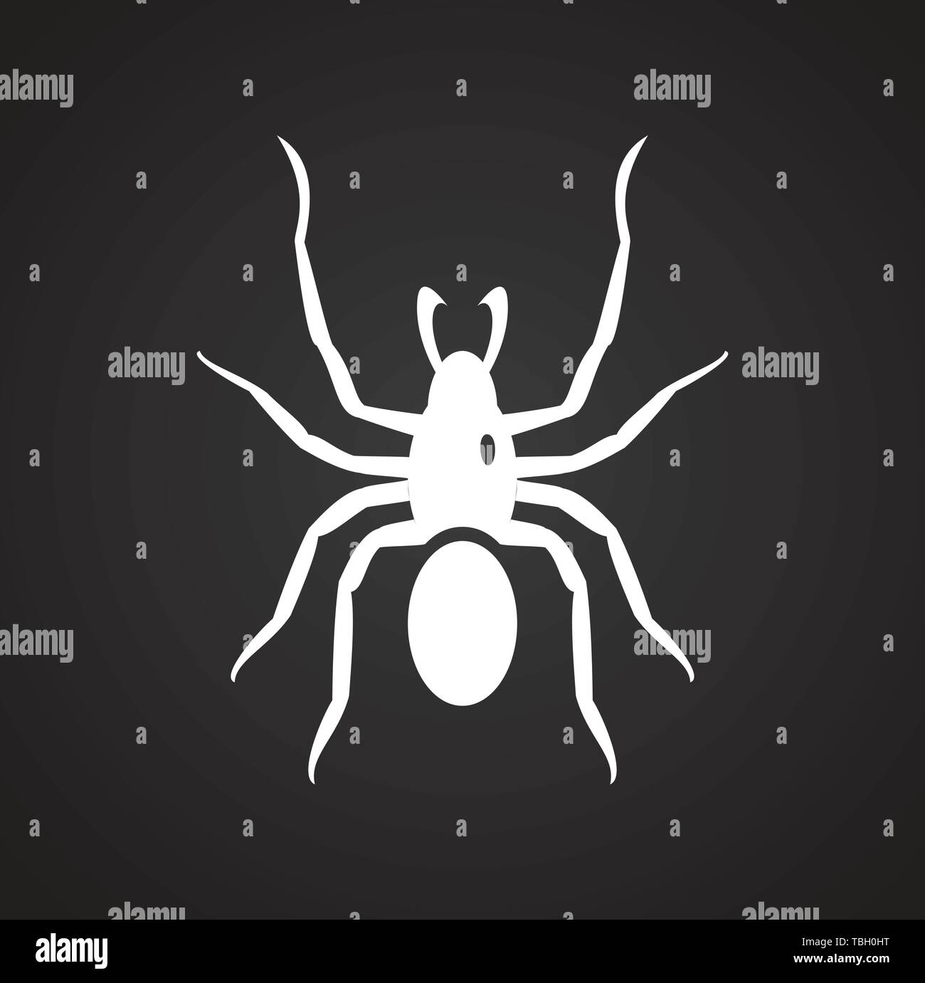 Spider related icon on background for graphic and web design. Simple ...
