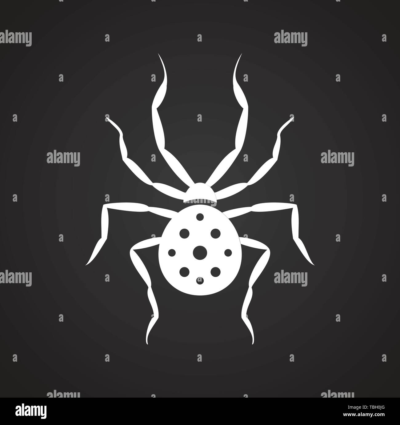 Spider related icon on background for graphic and web design. Simple ...