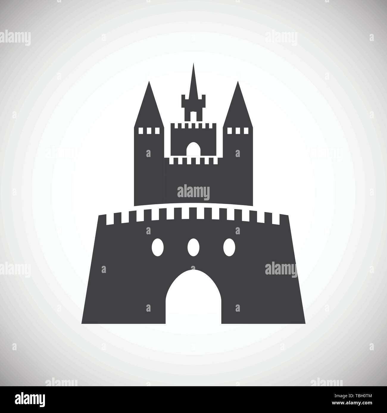 Castle icon on background for graphic and web design. Simple ...
