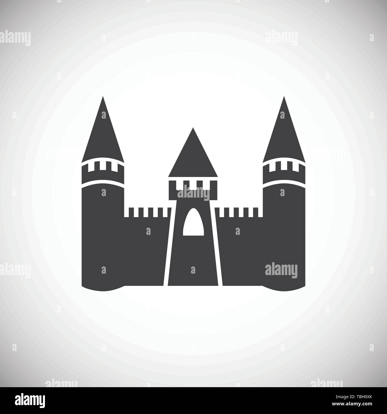 Castle icon on background for graphic and web design. Simple ...