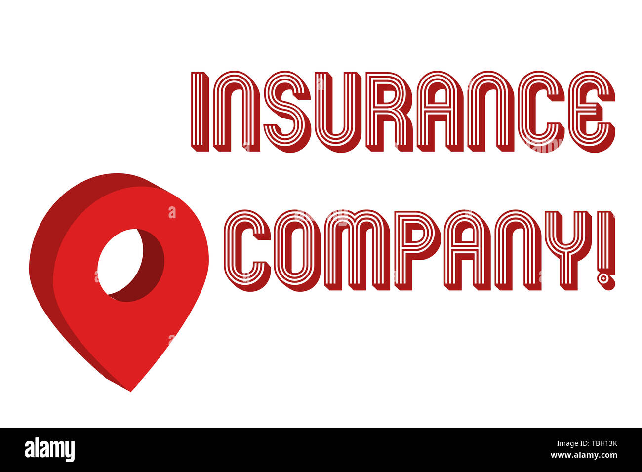 Writing note showing Insurance Company. Business concept for company ...