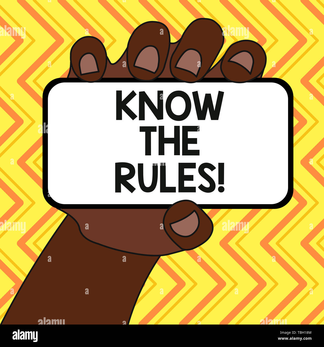 Text sign showing Know The Rules. Business photo text set explicit or ...