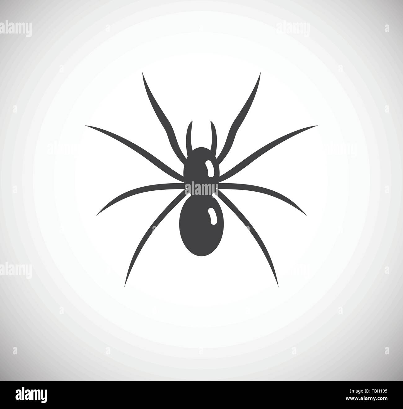 Spider related icon on background for graphic and web design. Simple ...