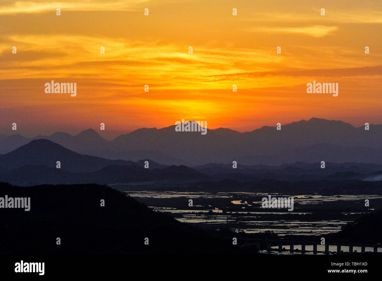 Great Lakes sunset Stock Photo - Alamy