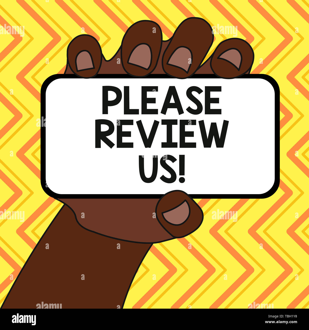 Text sign showing Please Review Us. Business photo text situation or ...