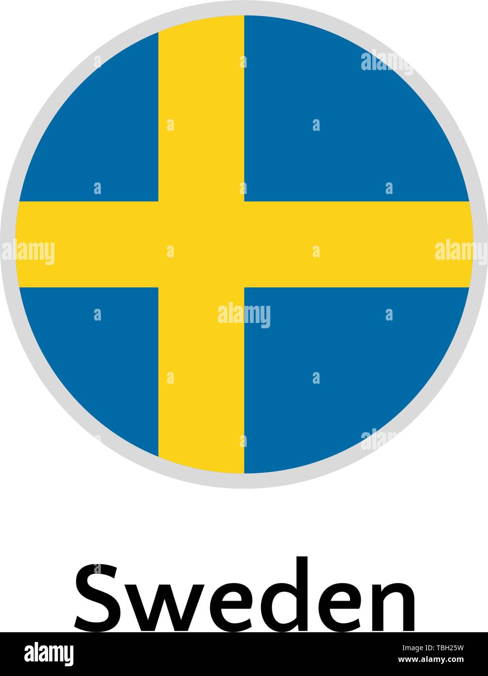Sweden flag round flat icon, european country vector illustration Stock ...