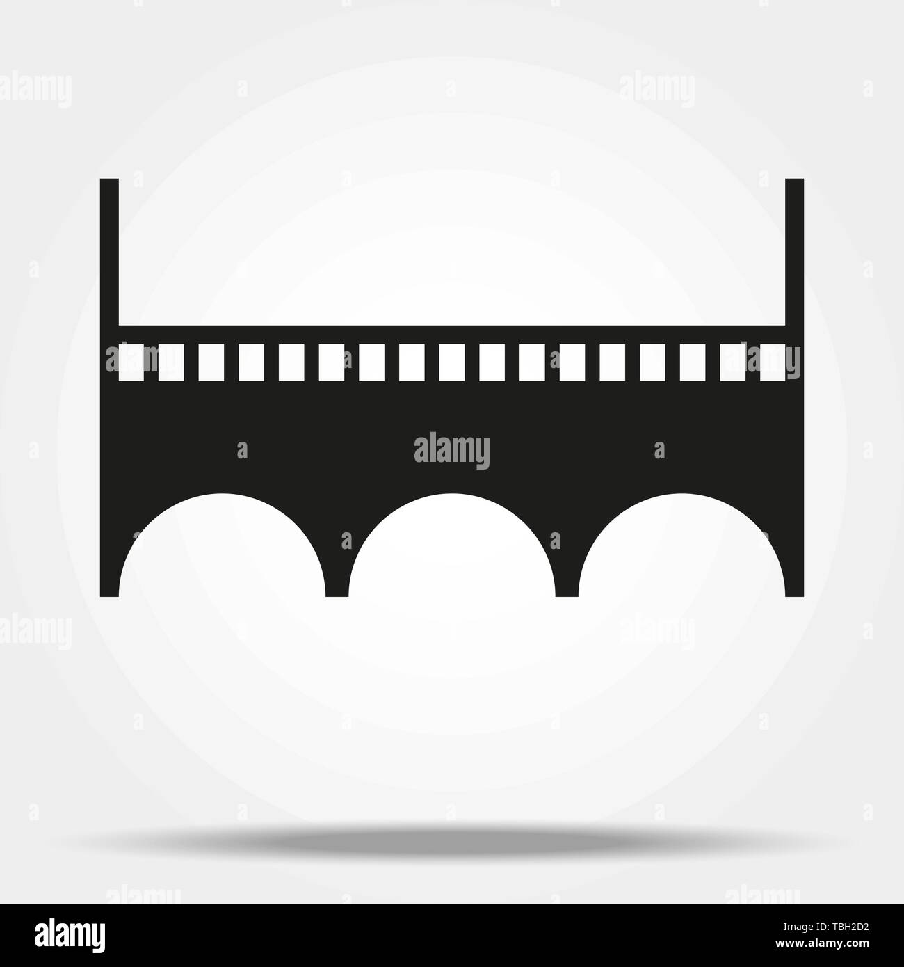 Bridge icon vector. Building symbol. Architecture pictogram, flat ...