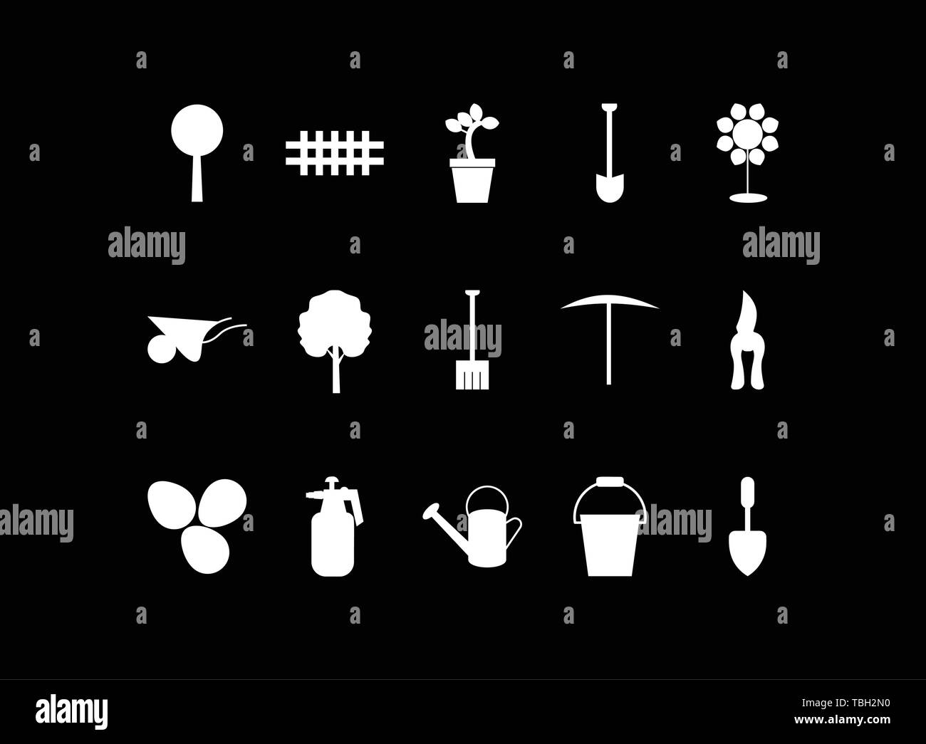 Farm icons set flat Stock Vector Images - Alamy