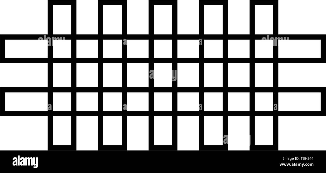 Fence icon - modern minimal flat design - vector Stock Vector Image ...