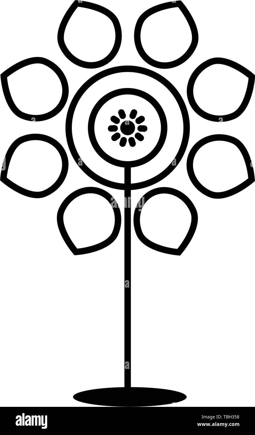 Flower sign icon - flat vector Stock Vector Image & Art - Alamy