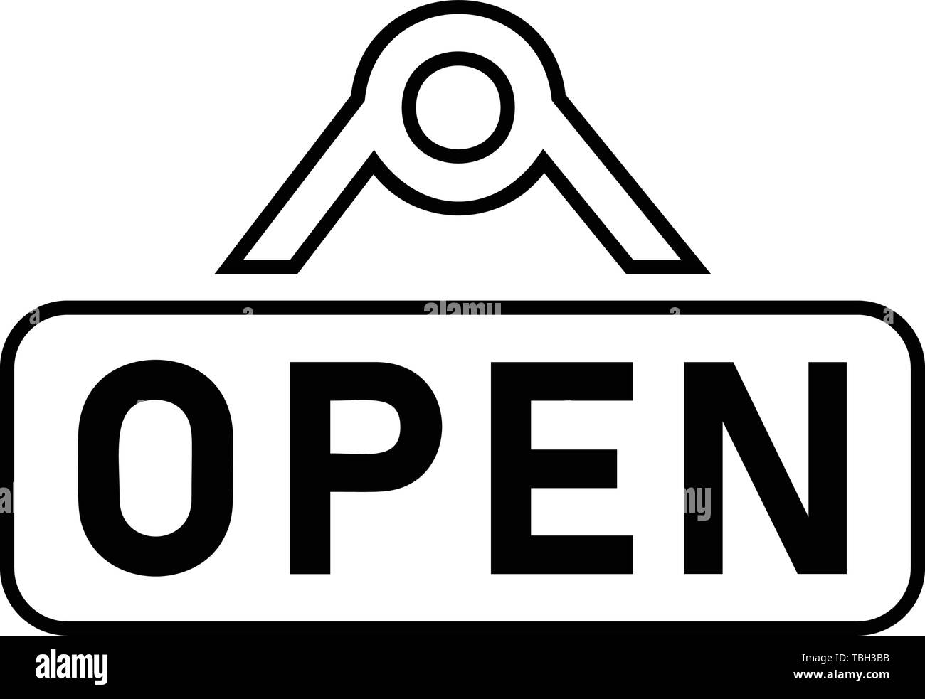 Open sign Icon Vector Stock Vector Image & Art - Alamy