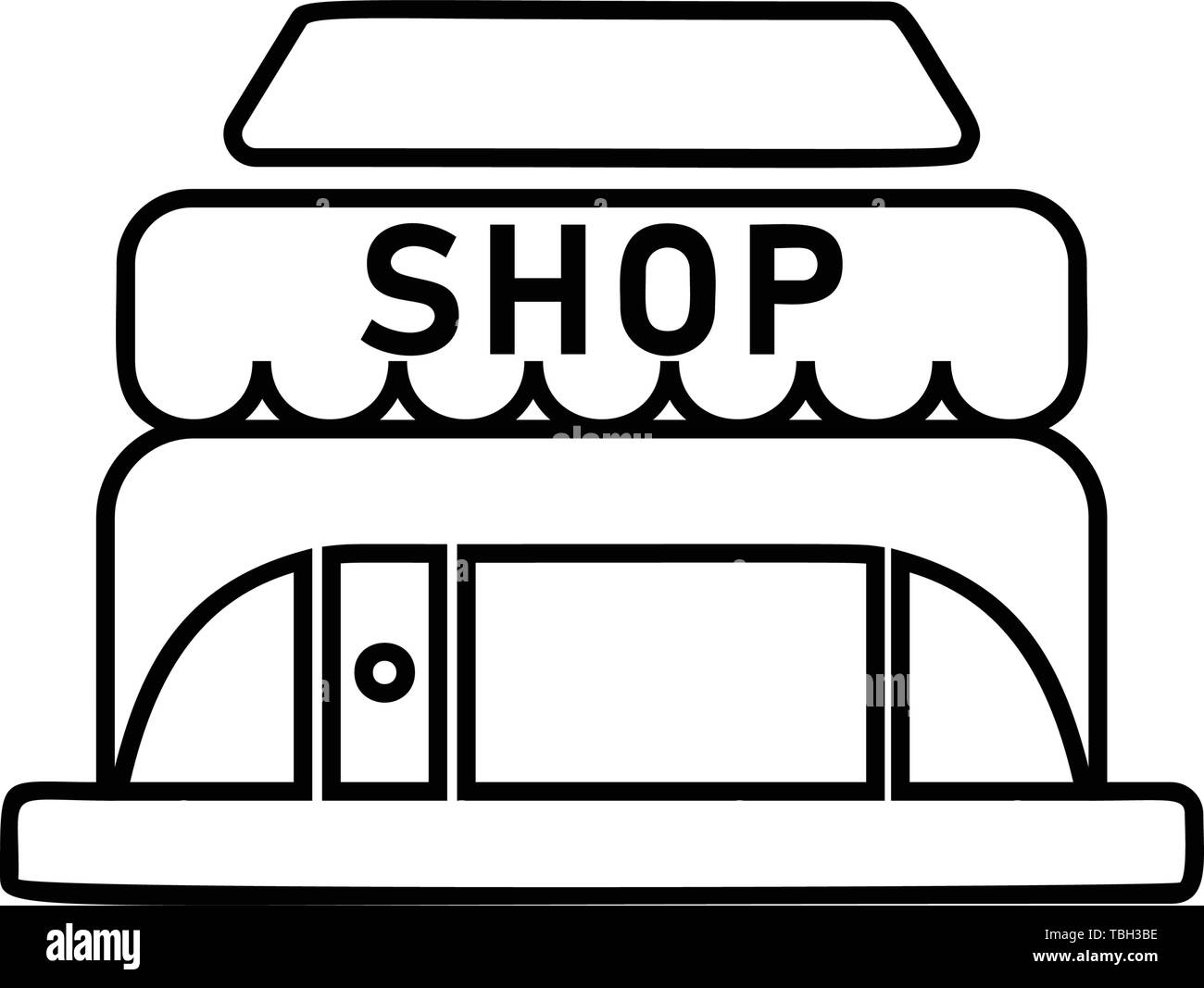 Shop trendy flat icon - store sign vector Stock Vector Image & Art - Alamy