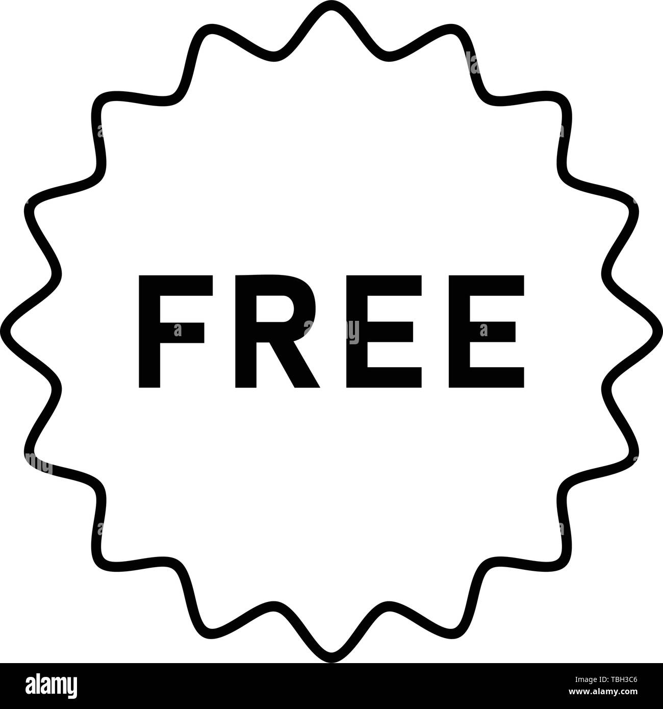 Free sign icon - Button symbol vector Stock Vector Image & Art - Alamy