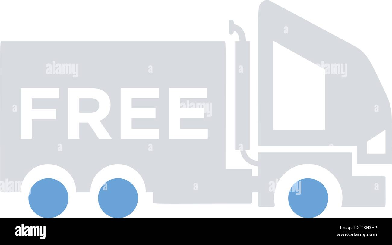 Free delivery car icon, shipping truck isolated on white background ...