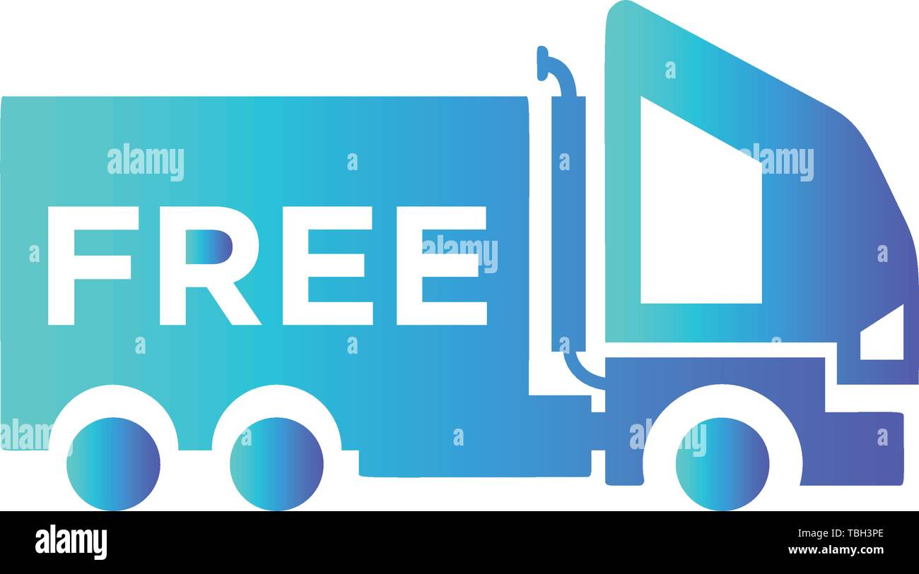 Free delivery car icon, shipping truck isolated on white background ...