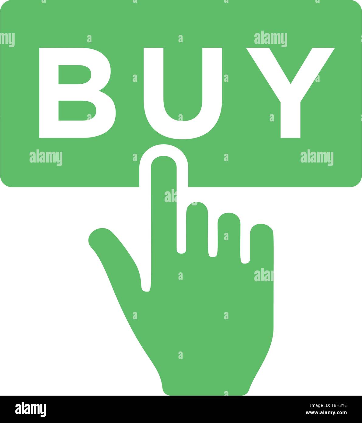 Finger pointing to buy sign icon - E-commerce sign vector Stock Vector ...