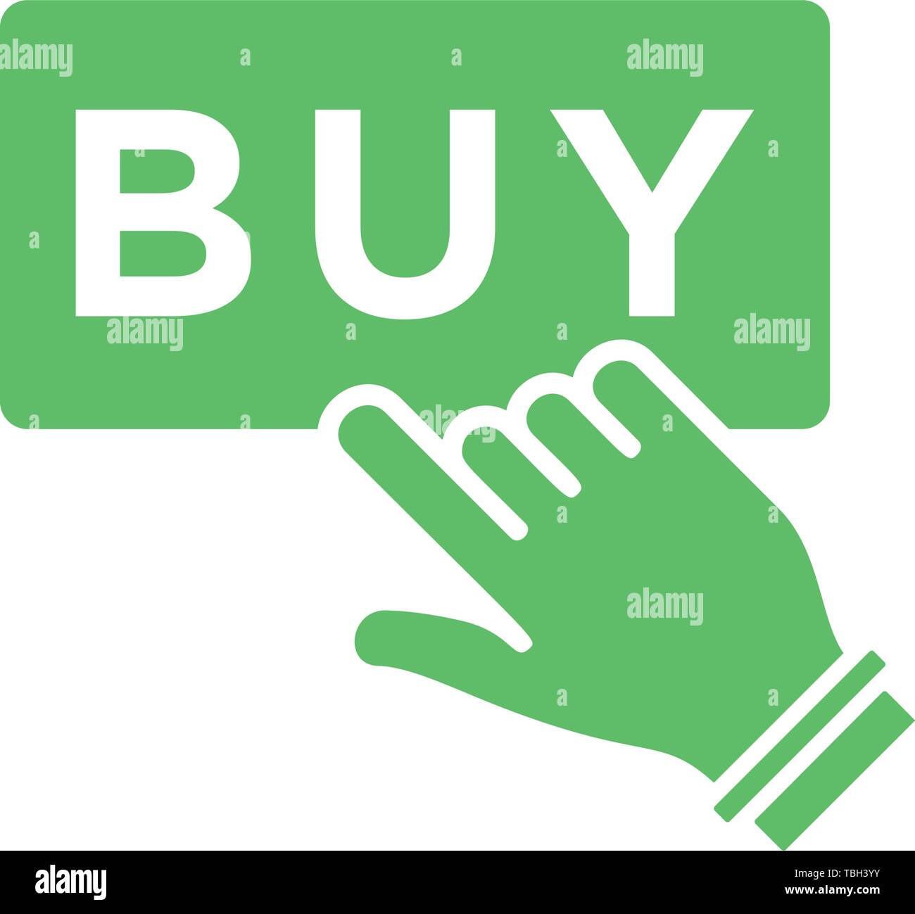 Finger pointing to buy sign icon - E-commerce sign vector Stock Vector ...