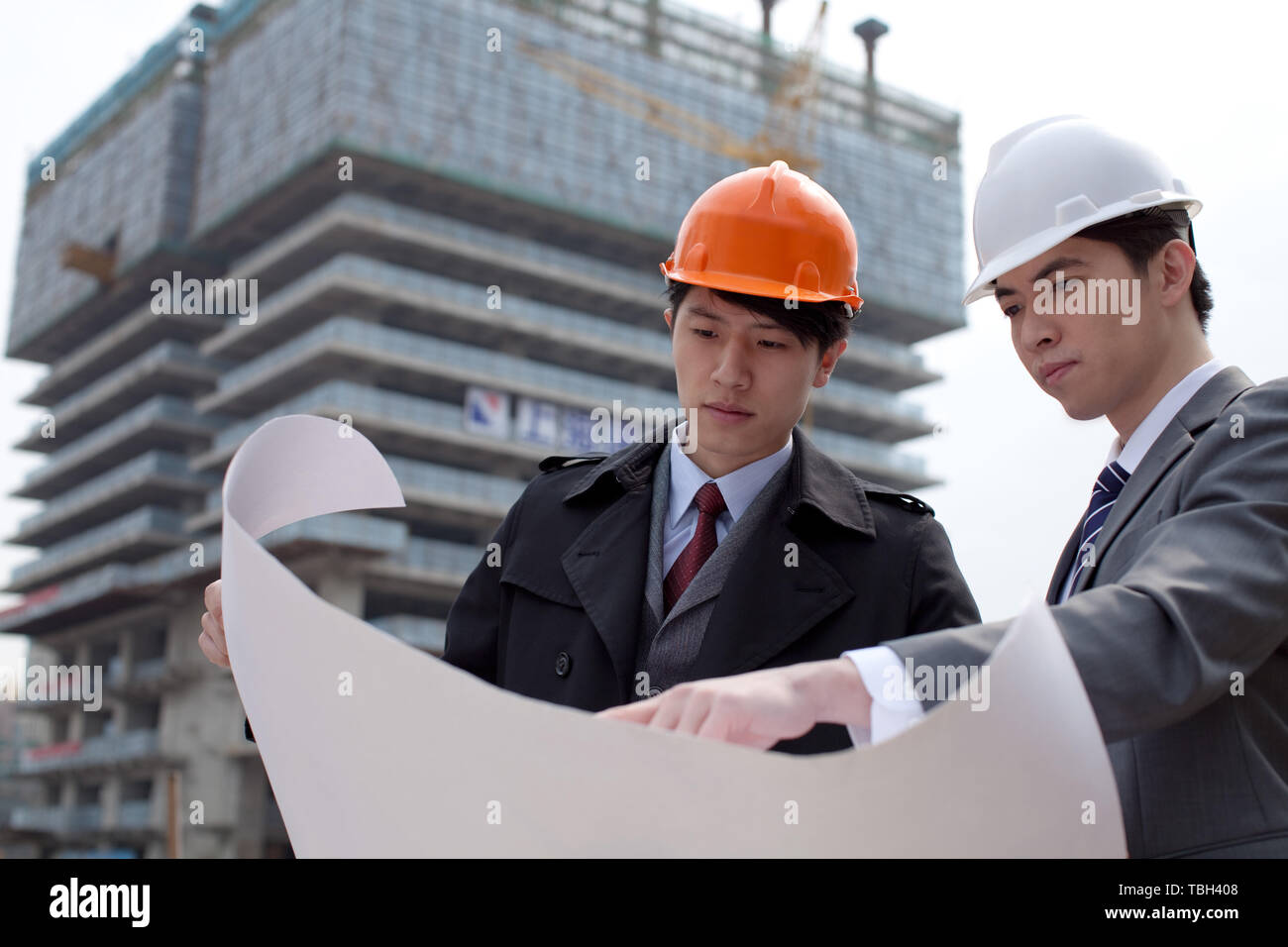 Staff at the construction site Stock Photo - Alamy