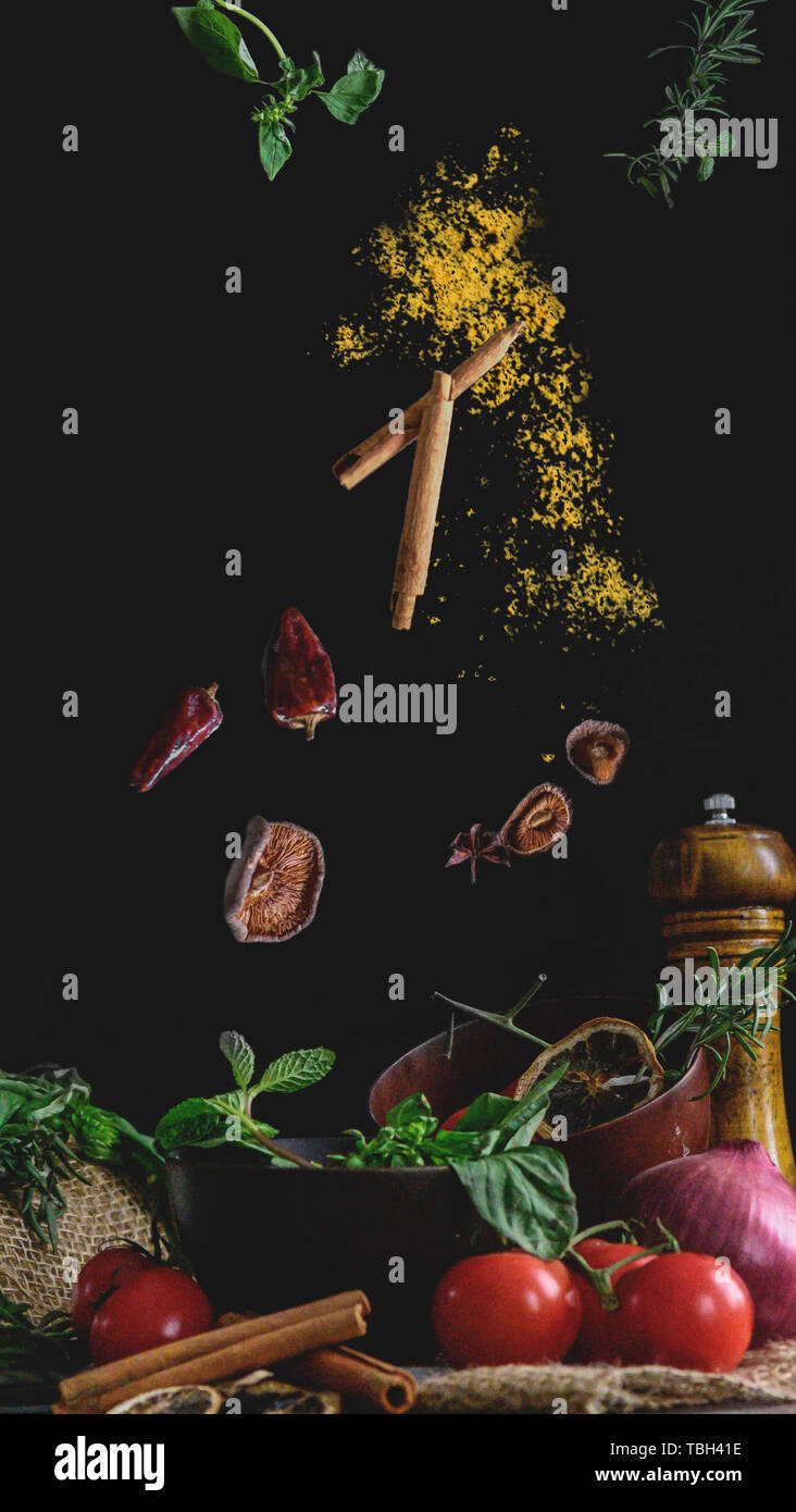 Splash of spice Stock Photo - Alamy