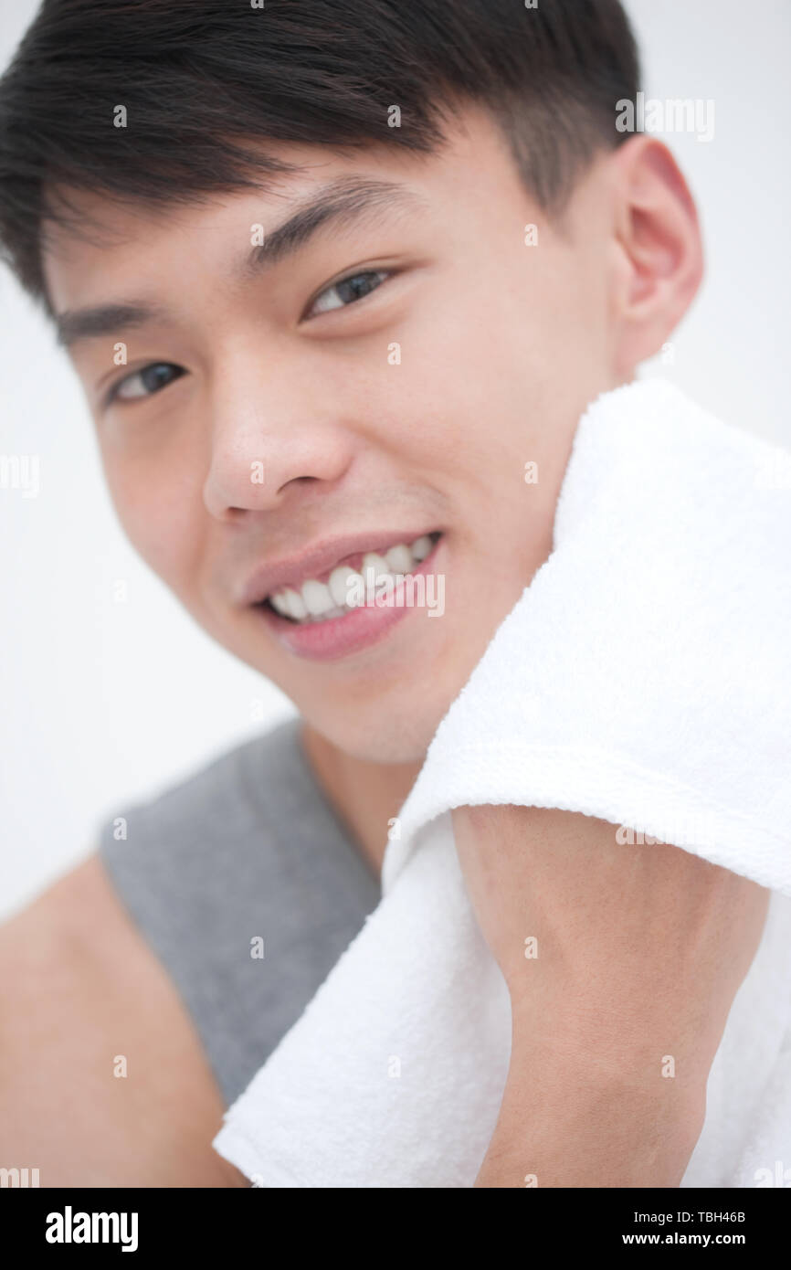 A man face cleaning Stock Photo - Alamy