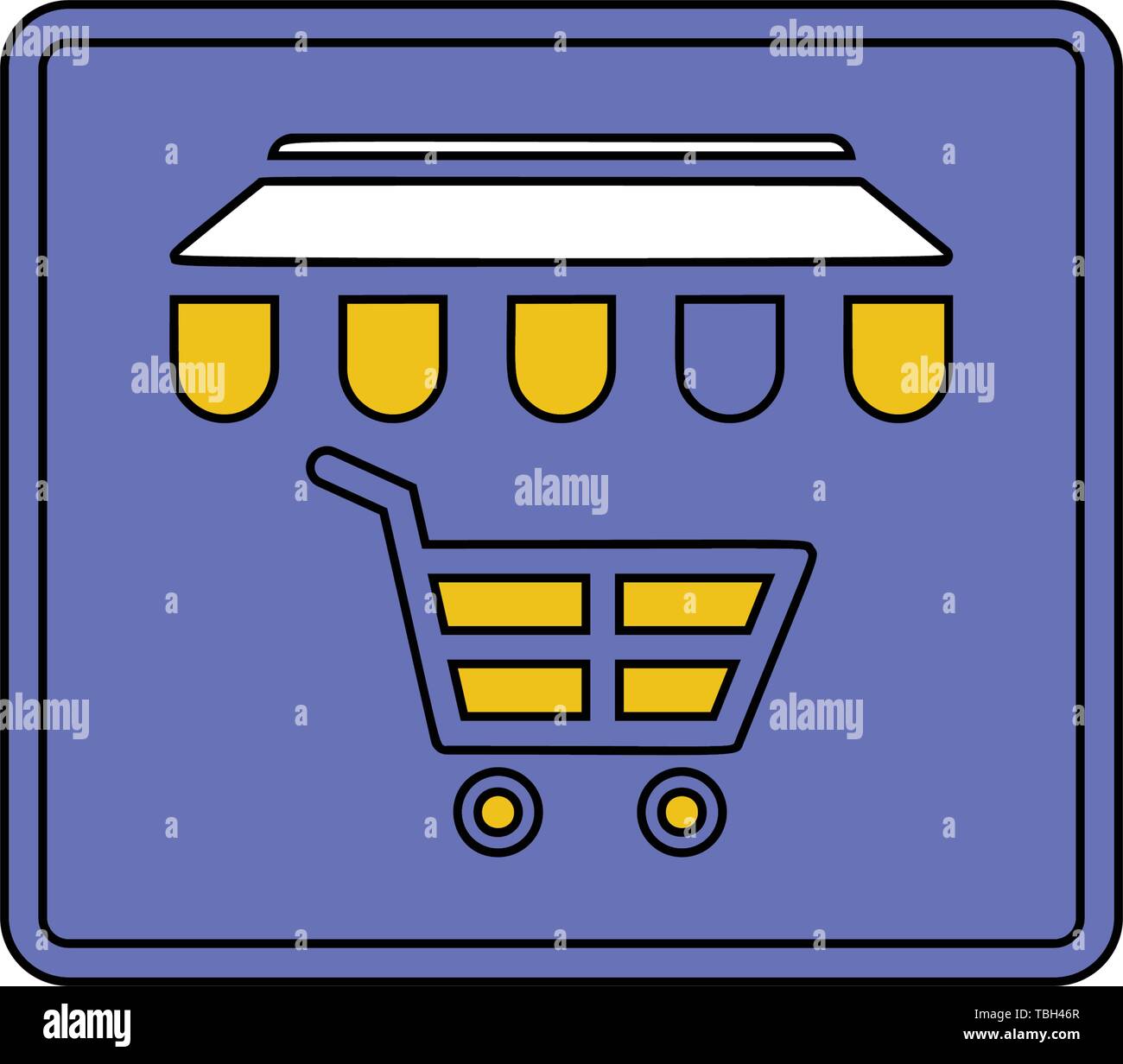 Store with shopping cart icon - vector Stock Vector Image & Art - Alamy