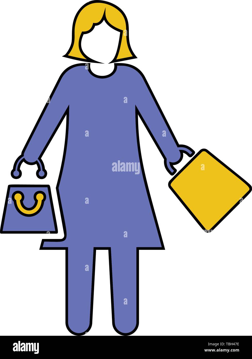 Girl shopper icon - vector Stock Vector Image & Art - Alamy
