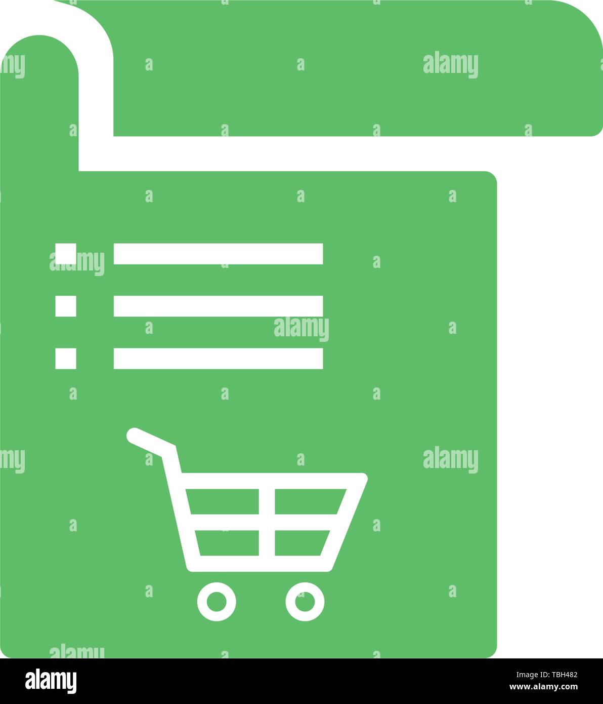 Shopping cart icon - cart document vector Stock Vector Image & Art - Alamy