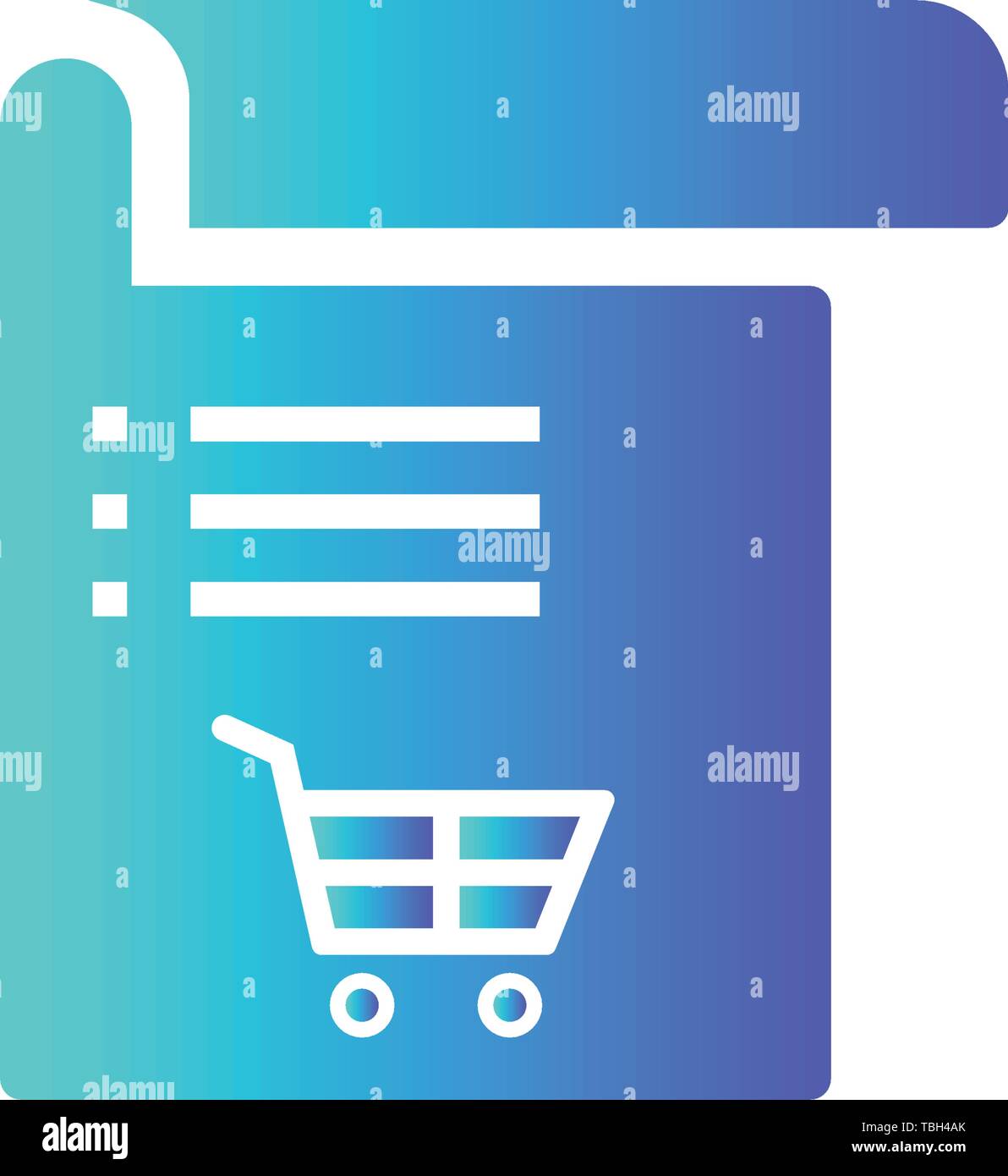Shopping cart icon - cart document vector Stock Vector Image & Art - Alamy