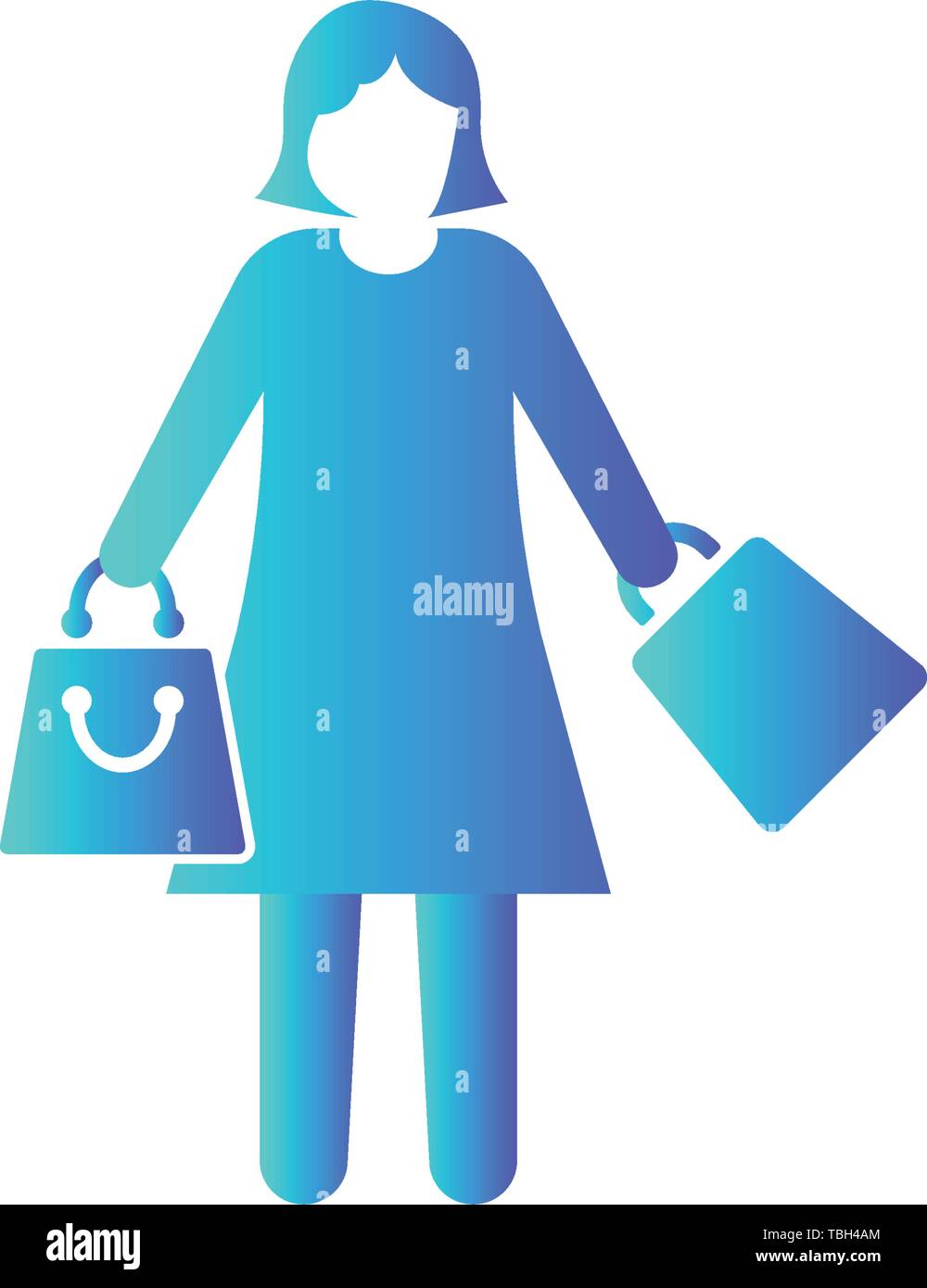 Girl shopper icon - vector Stock Vector Image & Art - Alamy
