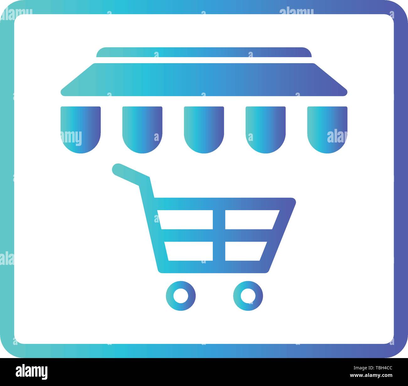 Store with shopping cart icon - vector Stock Vector Image & Art - Alamy