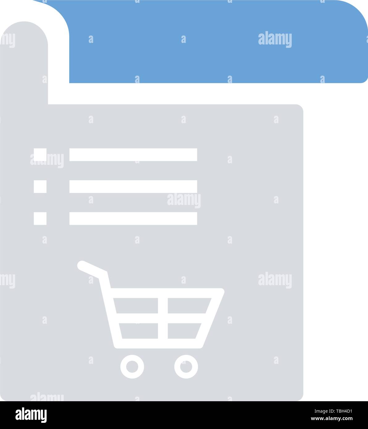 Shopping cart icon - cart document vector Stock Vector Image & Art - Alamy