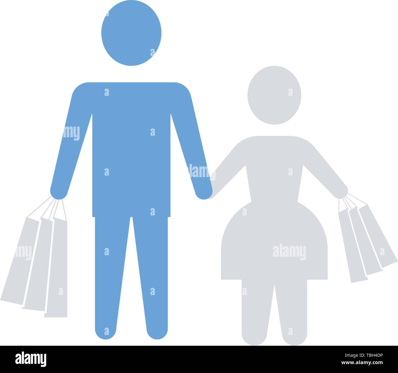 Boy and Girl shopper icon Stock Vector Image & Art - Alamy