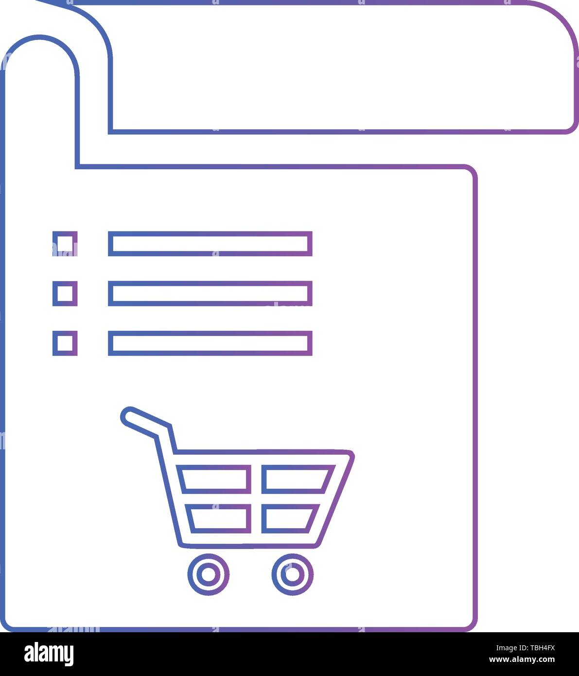 Shopping cart icon - cart document vector Stock Vector Image & Art - Alamy