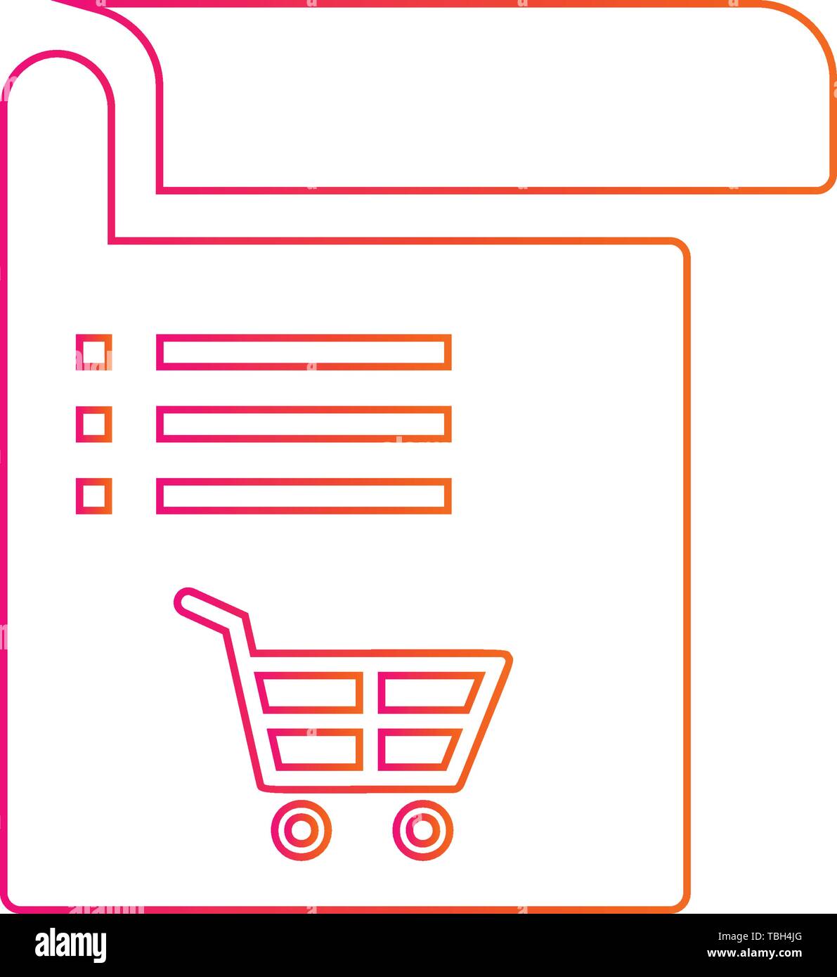 Shopping cart icon - cart document vector Stock Vector Image & Art - Alamy