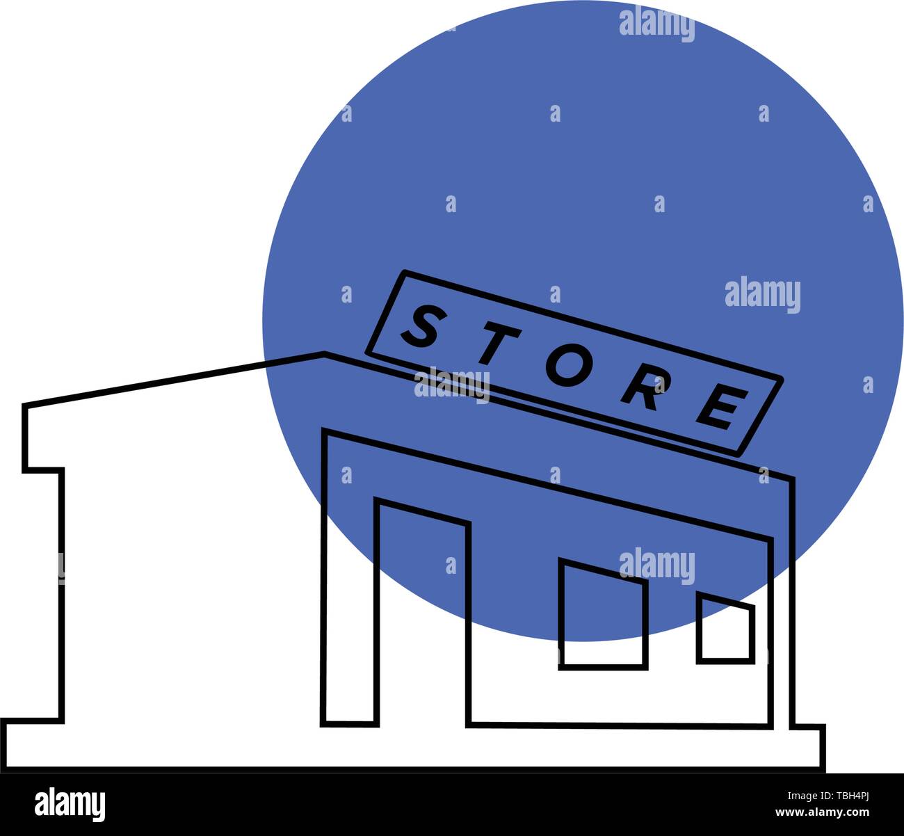 Sign logo retail store storefront Stock Vector Images - Alamy