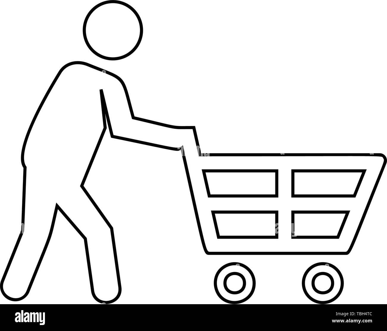 Man hand cart Black and White Stock Photos & Images - Alamy