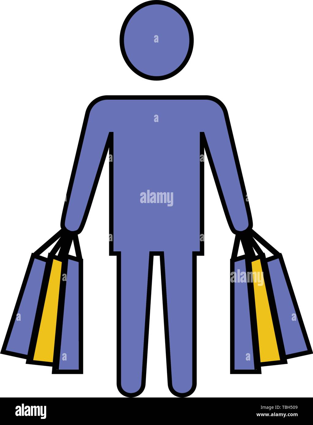 Man carrying shopping bags icon - vector Stock Vector Image & Art - Alamy