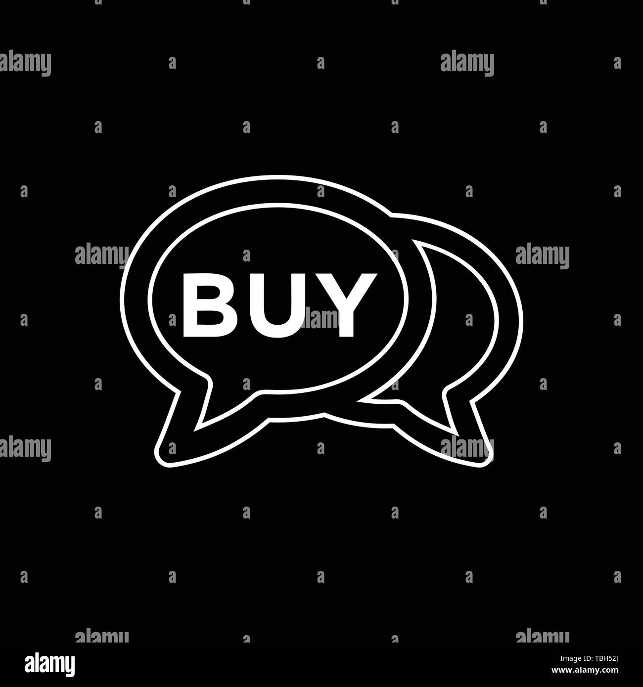 Buy icon with bubble - vector sign Stock Vector Image & Art - Alamy
