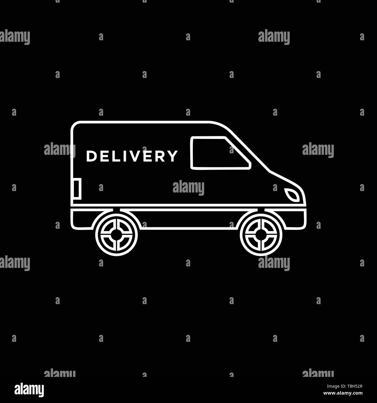 Delivery car Stock Vector Images - Alamy