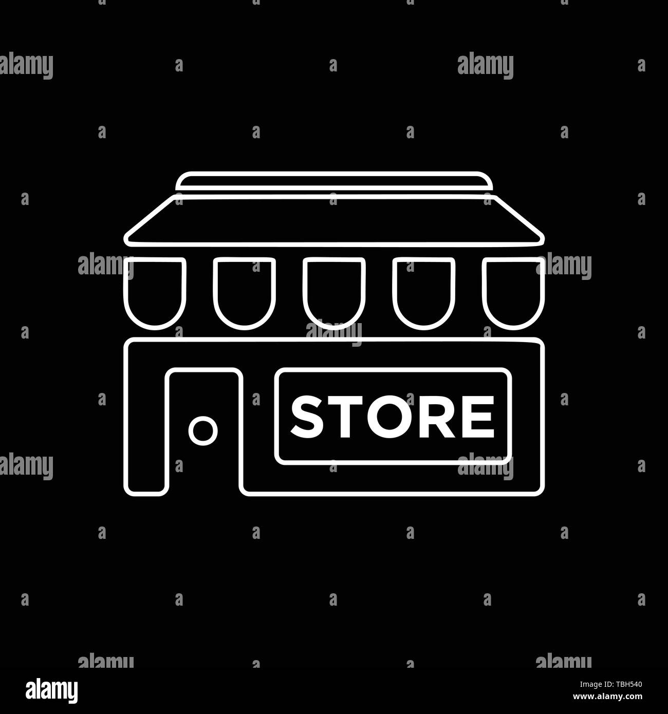 Storefront vector vectors Black and White Stock Photos & Images - Alamy