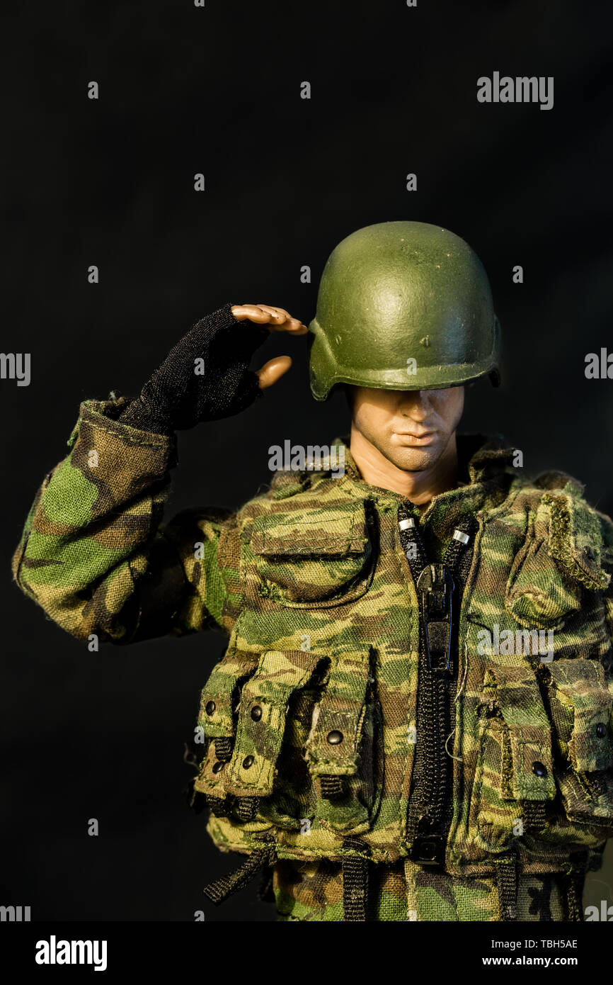 SINGAPORE-JUN 08 2017: soldier figure toy display Stock Photo - Alamy