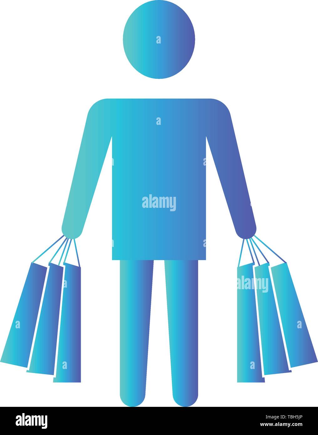 Man carrying shopping bags icon - vector Stock Vector Image & Art - Alamy