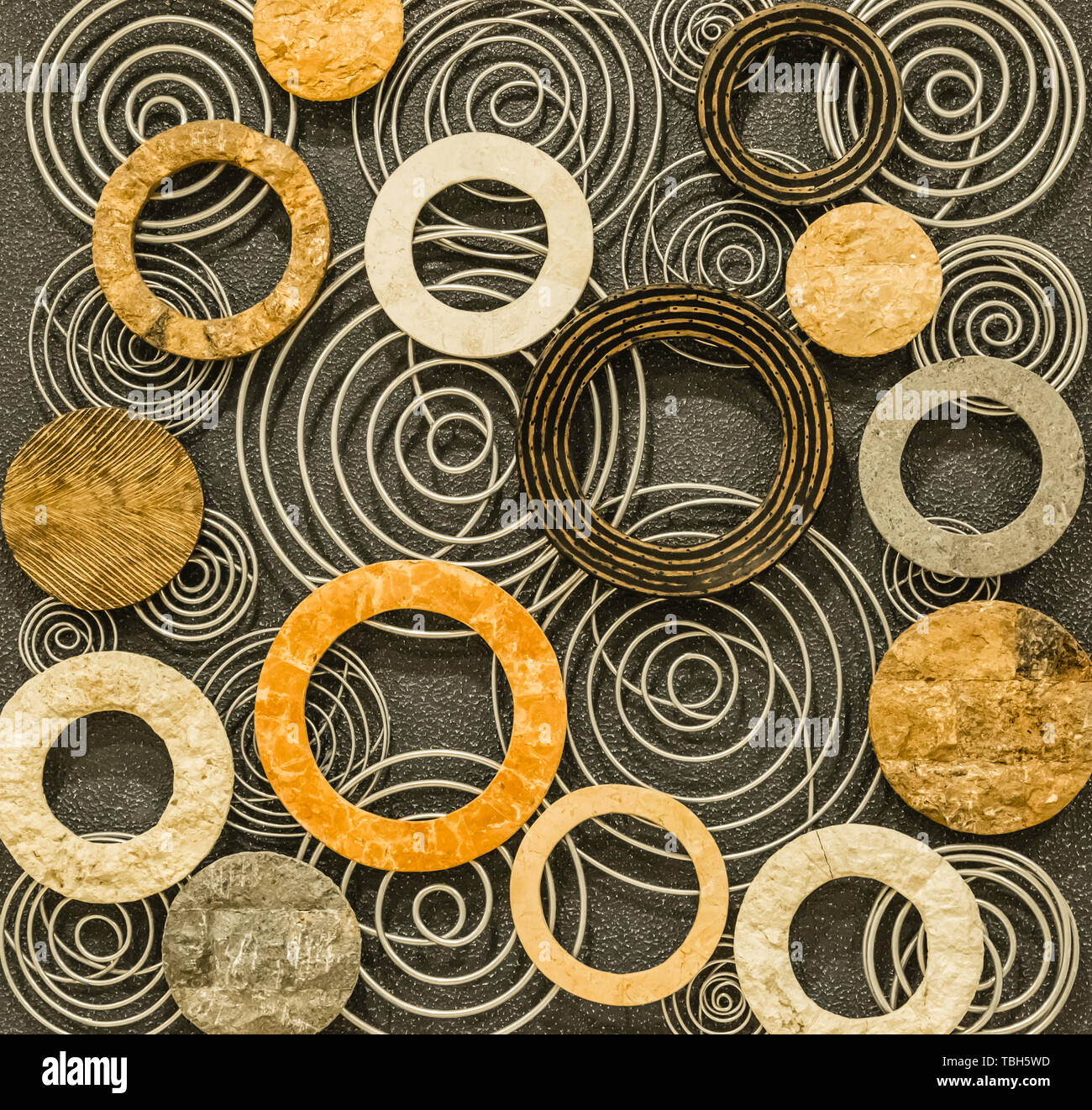 metal circle landscape wall facade Stock Photo - Alamy