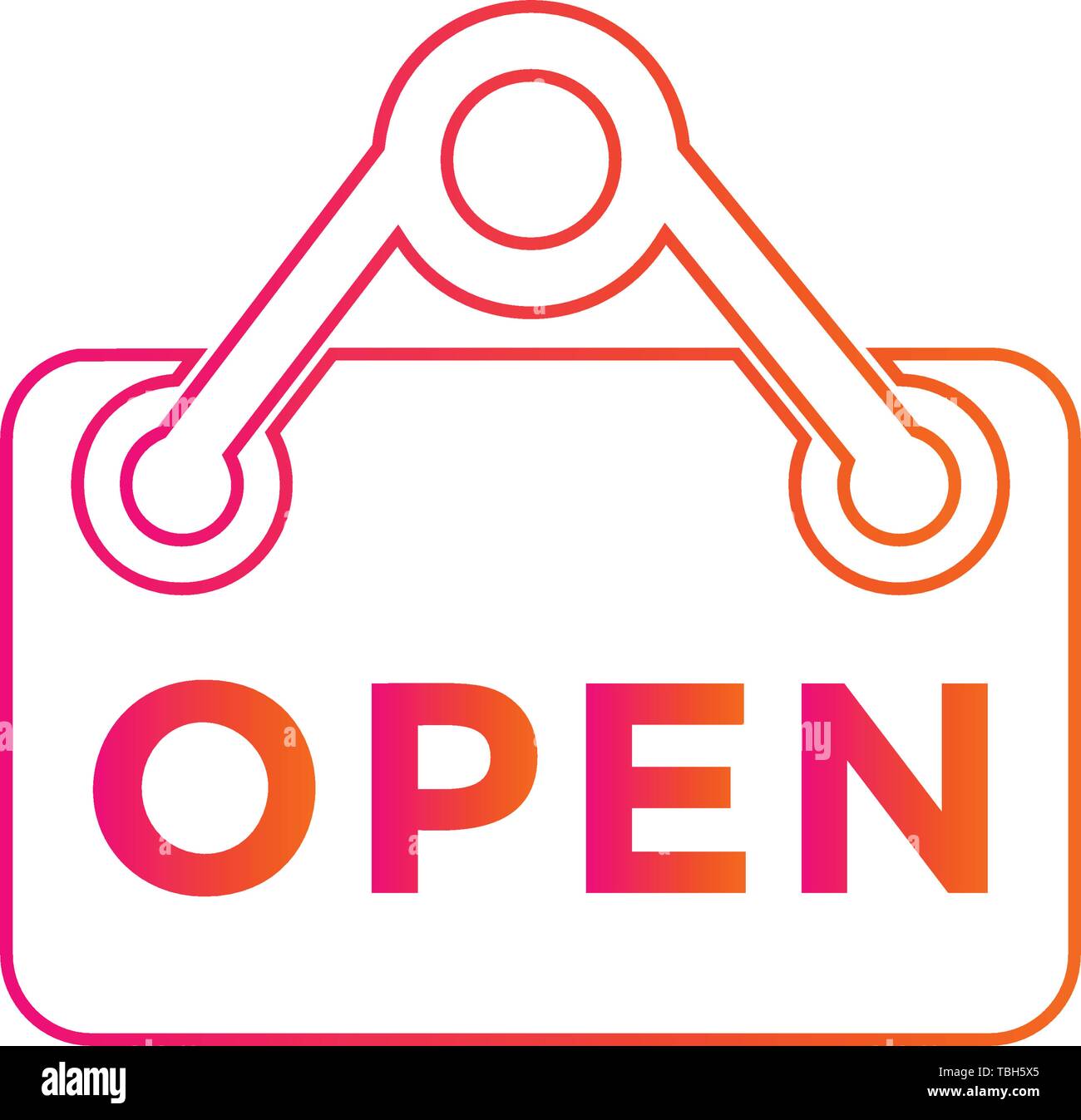 Open vector icon - tag sign symbol Stock Vector Image & Art - Alamy