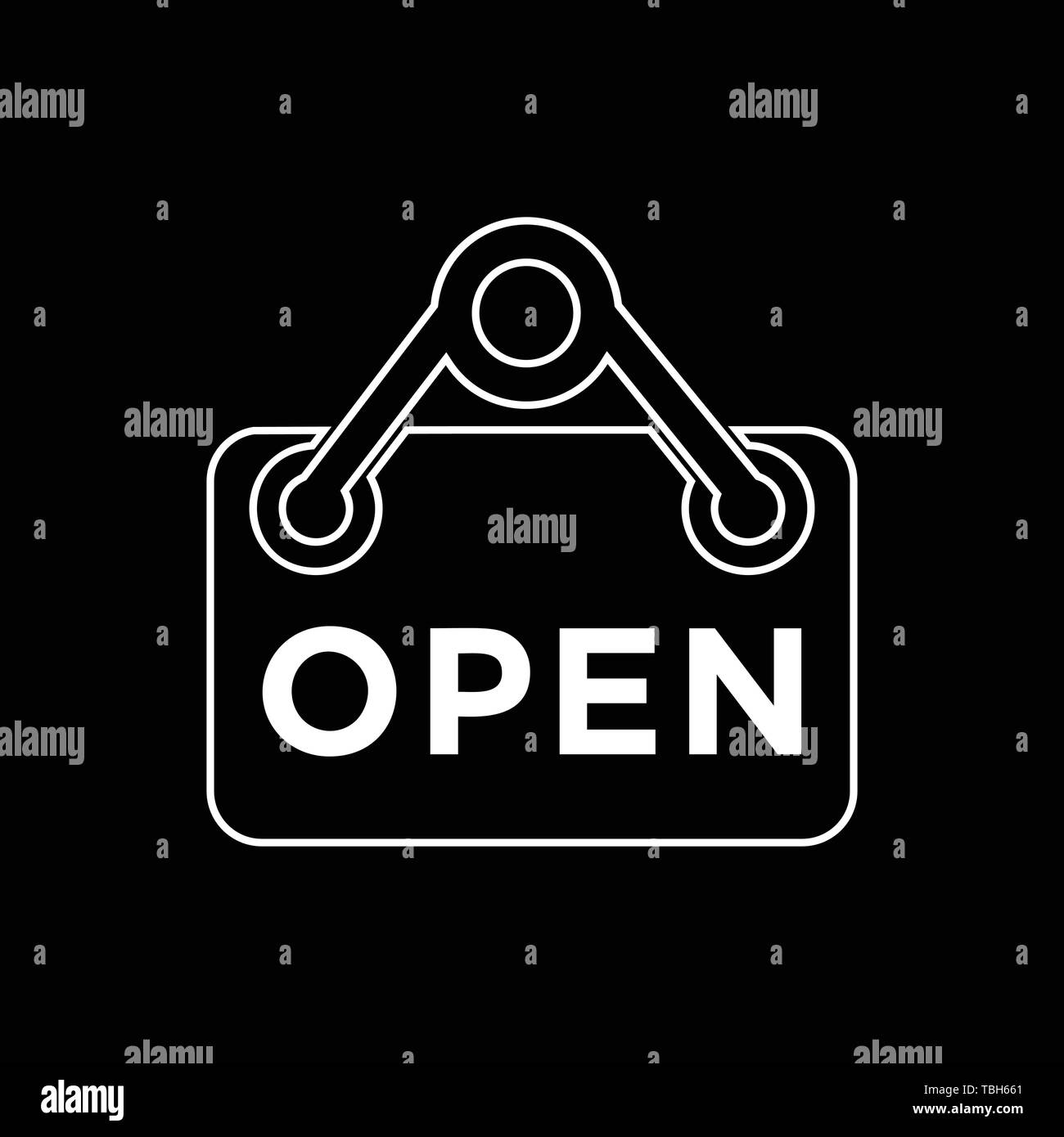 Open vector icon - tag sign symbol Stock Vector Image & Art - Alamy