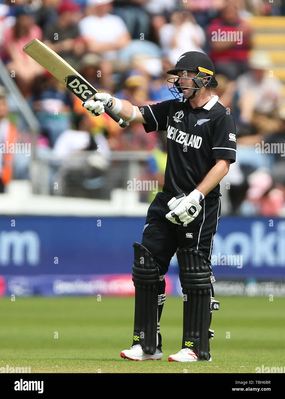 New Zealand's Colin Munro reaches his half century during the ICC ...