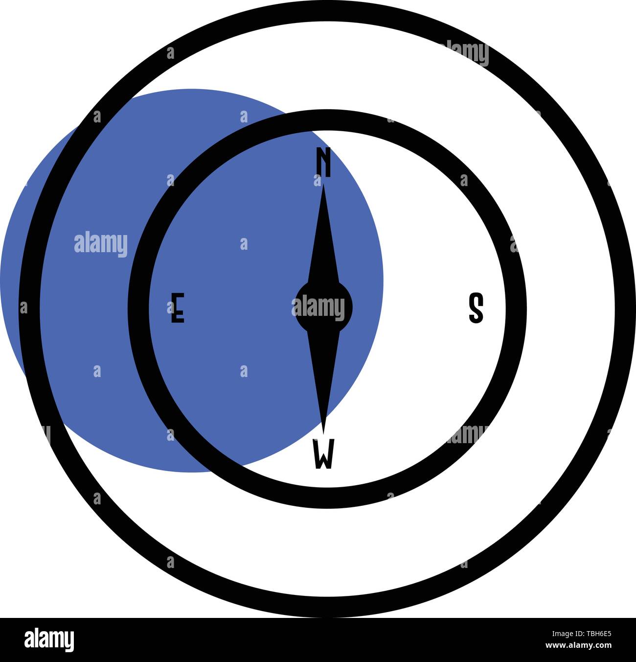 Compass flat icon - Direction sign Stock Vector Image & Art - Alamy