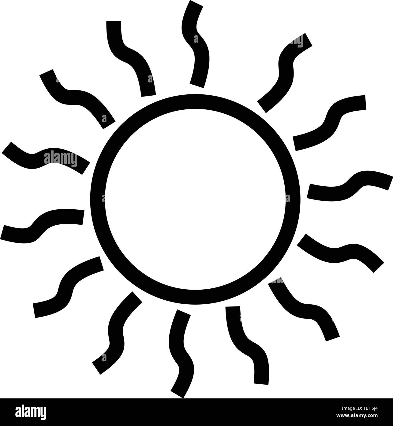 Sun icon modern style - Flat vector Stock Vector Image & Art - Alamy