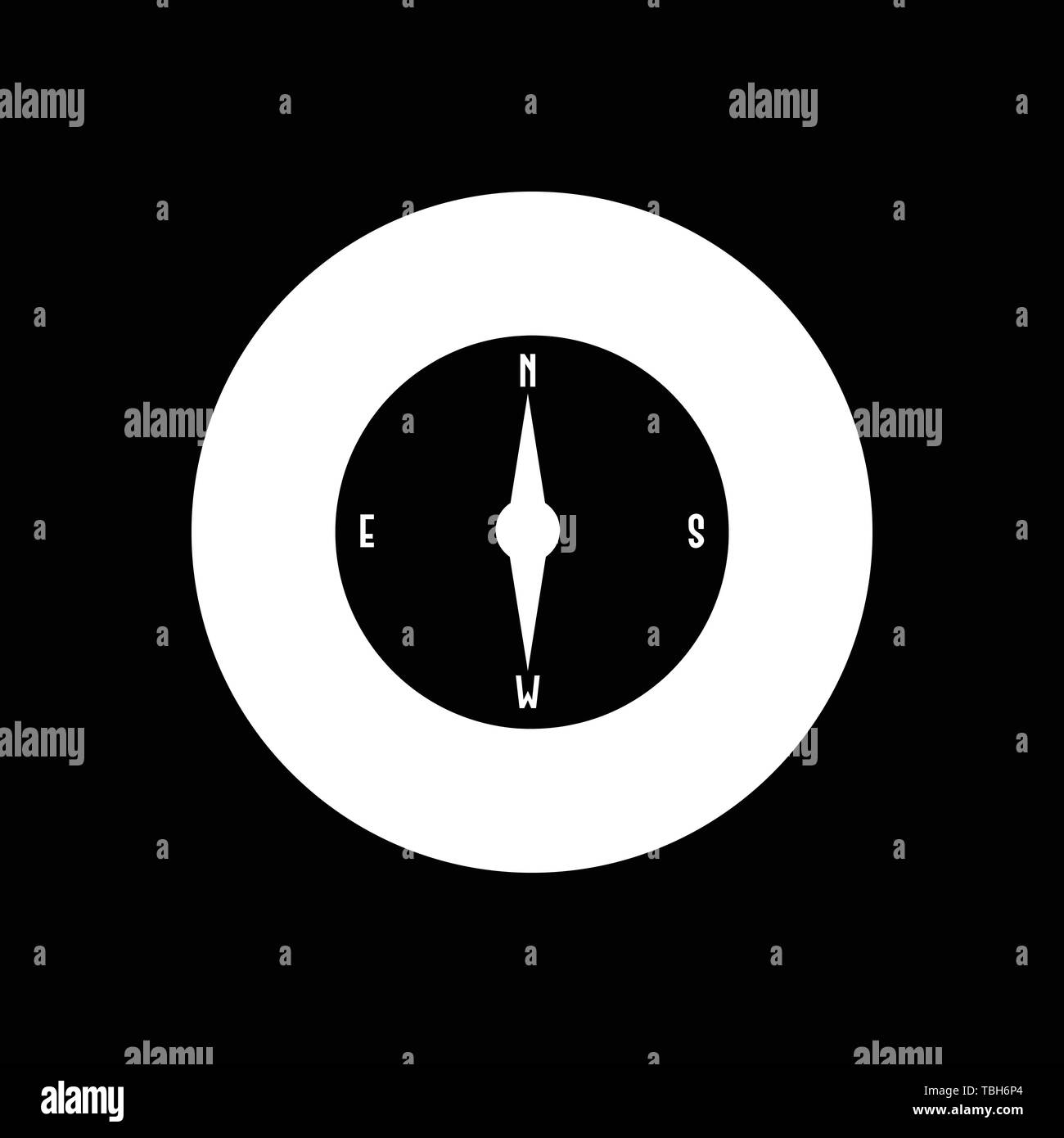 Compass flat icon - Direction sign Stock Vector Image & Art - Alamy